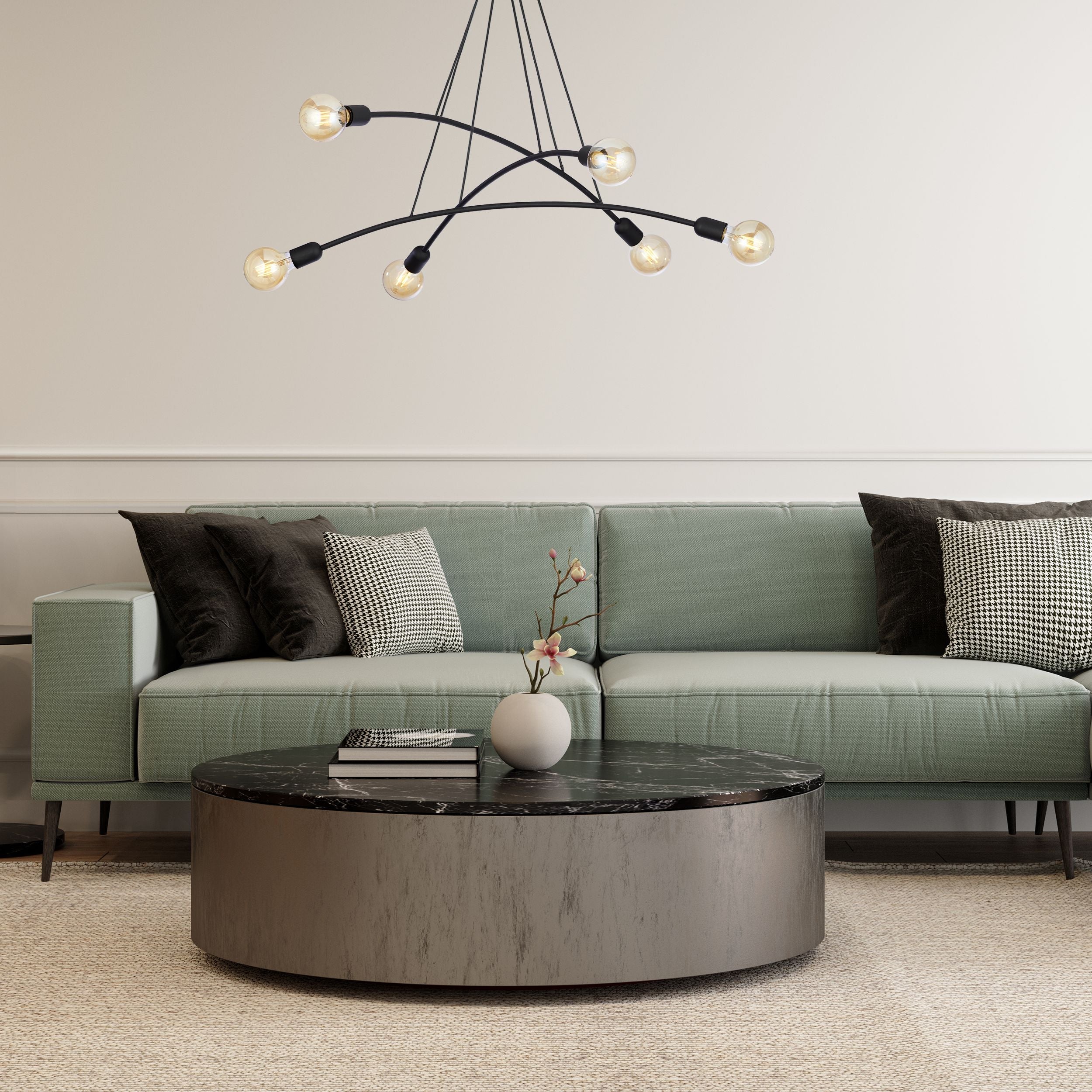 HELIX Black Minimalist Pendant Light 6 – Decor Moxie